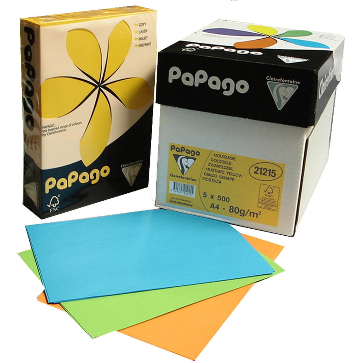 80gsm A4 PAPAGO tinted printer copier paper x Packs of 500 sheets vari ...