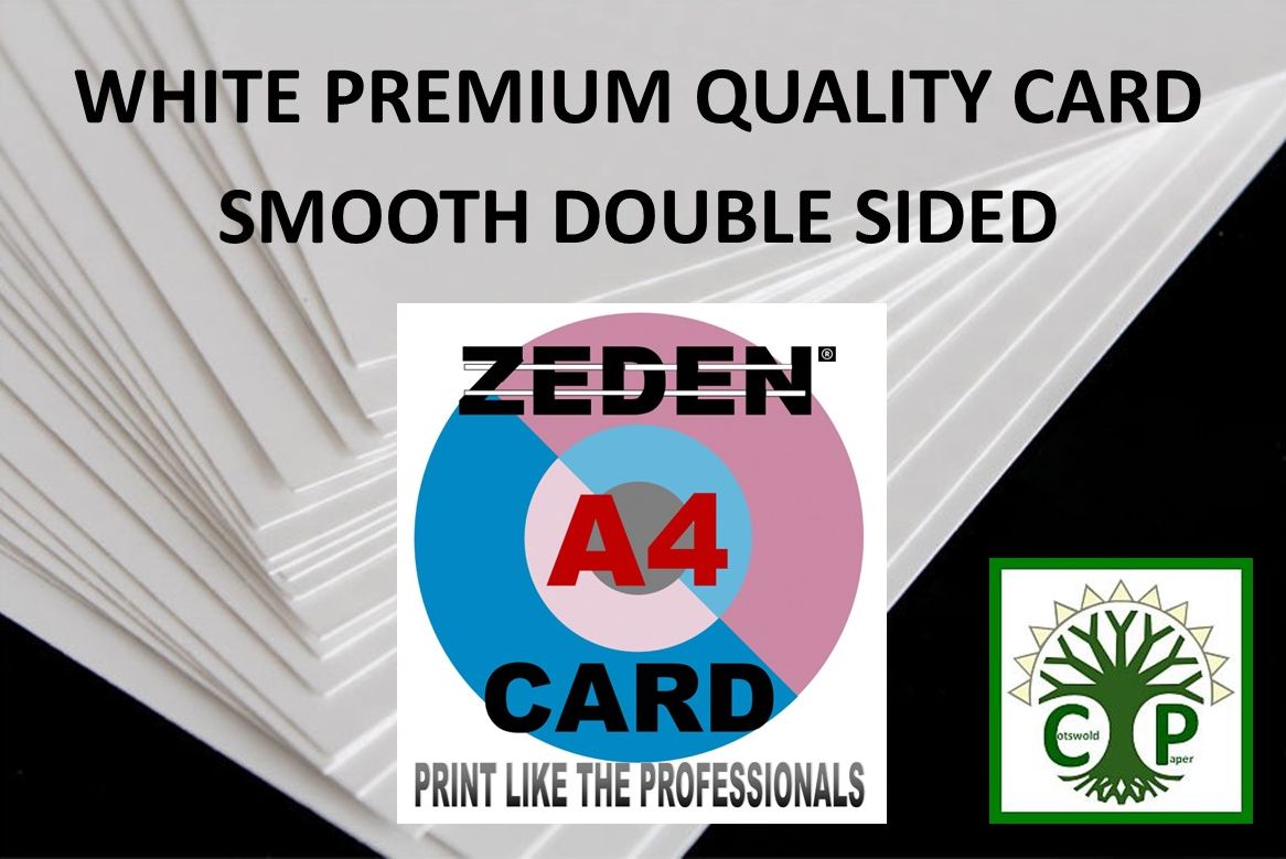 THICK WHITE A4 CARD / BOARD INKJET LASER PRINTER COPIER & CRAFTS ...